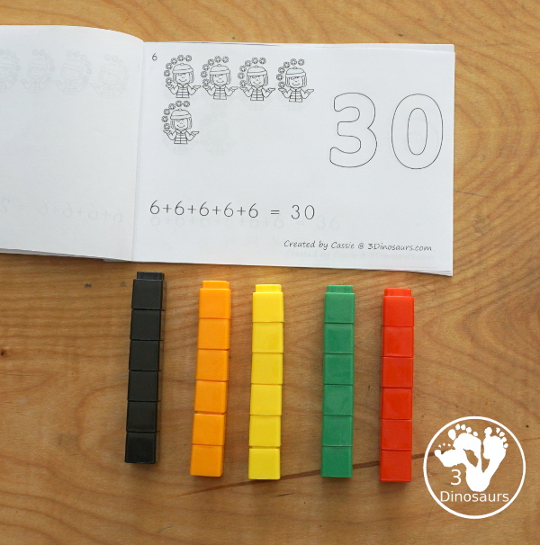 Free Winter Skip Counting By 6 Easy Reader Book | 3 Dinosaurs