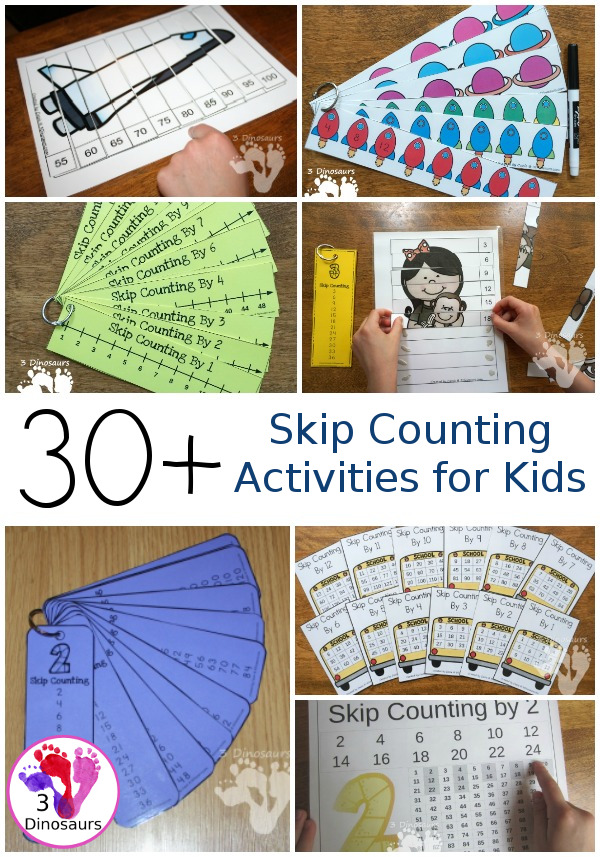 30 Skip Counting Printables Activities For Kids 3 Dinosaurs