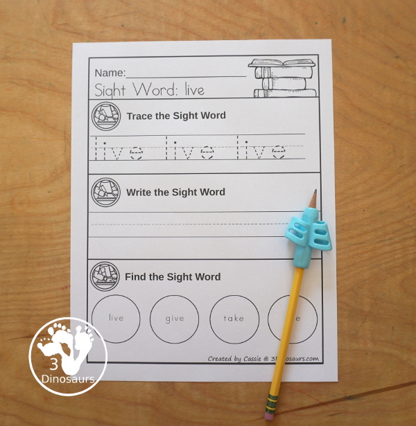 Sight Word Find, Write & Trace Simple Printable – All 220 Dolch Sight ...