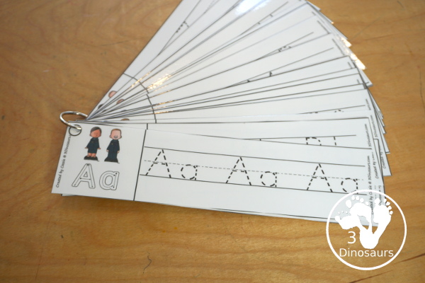 Free Veteran’s Day ABC Tracing Strip Printables – 3 Dinosaurs
