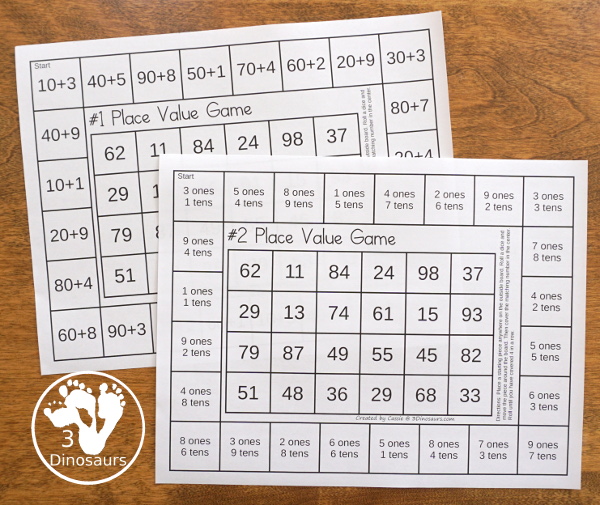 Fun Free Math Place Value Games 3 Dinosaurs Fun Free Math Place Value Games 3 Dinosaurs
