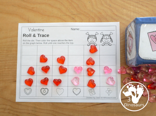 72+ Valentines Printables and Activities – 3 Dinosaurs