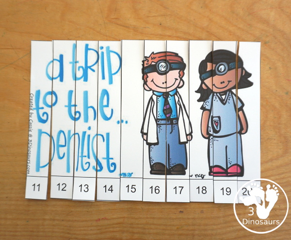 12+ Dental Heath Printables & Activities – 3 Dinosaurs