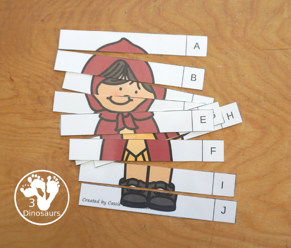 Free Little Red Riding Hood Alphabetical Order Puzzle Printable – 3 ...