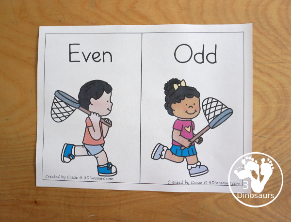 Free Butterfly Sorting Even & Odd Printable – 3 Dinosaurs
