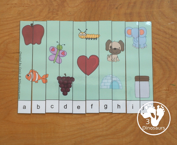 Free ABC 10 Piece Puzzles Printables – Alphabetical Order Puzzles – 3 ...