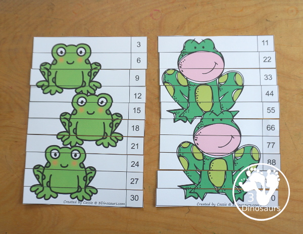 Frog Skip Counting Set: Skip Counting 2 to 12 – 3 Dinosaurs