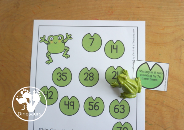 Frog Skip Counting Set: Skip Counting 2 to 12 – 3 Dinosaurs