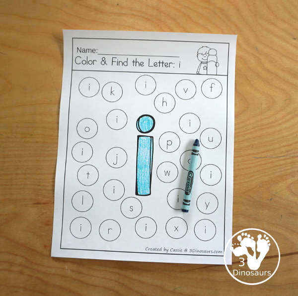 ABC Color the Letter & Find the Letter | 3 Dinosaurs