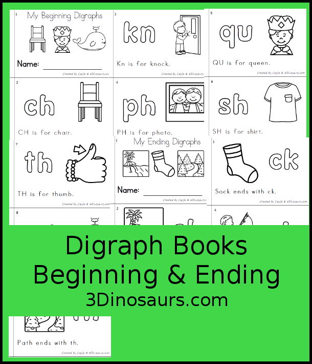 Free Digraph Easy Reader Books: Beginning Digraph Book & Ending Digraph ...