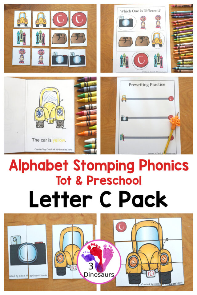 3 Dinosaurs – Stomping, Romping, and Roaring Printables, Crafts & More