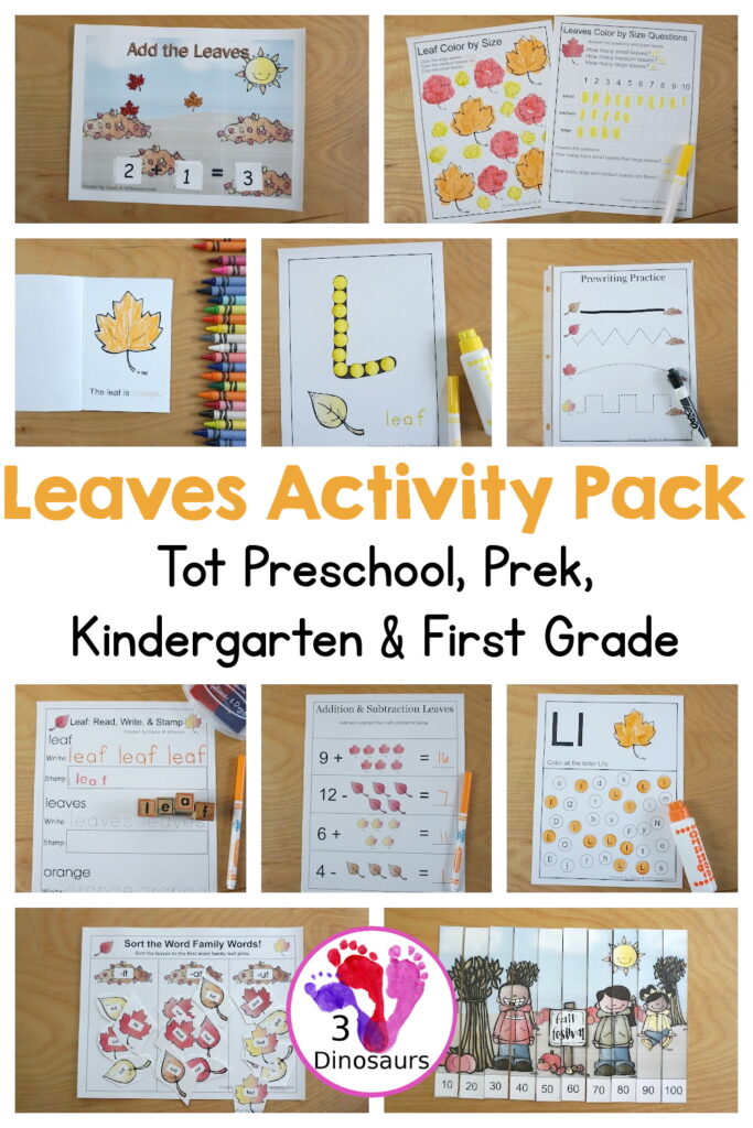 Free Leaves Activities Pack for Tot, Preschool, PreK, Kindergarten ...