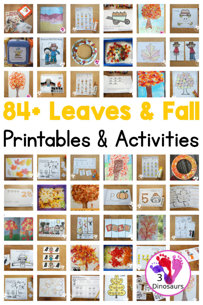 84+ Leaves & Fall Activities and Printables For 2025 – 3 Dinosaurs