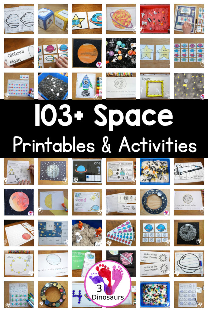 103+ Space Activities & Printables For Kids – 3 Dinosaurs