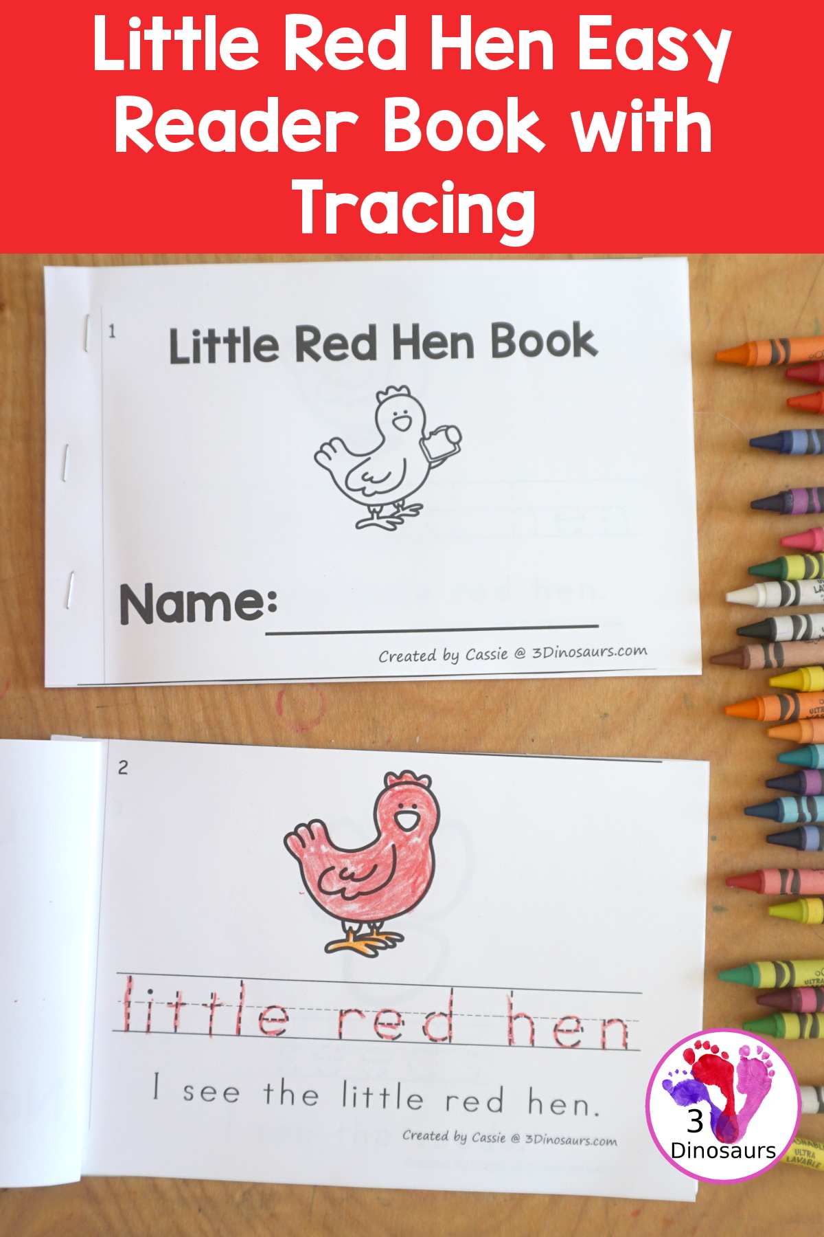 Little Red Hen – 3 Dinosaurs