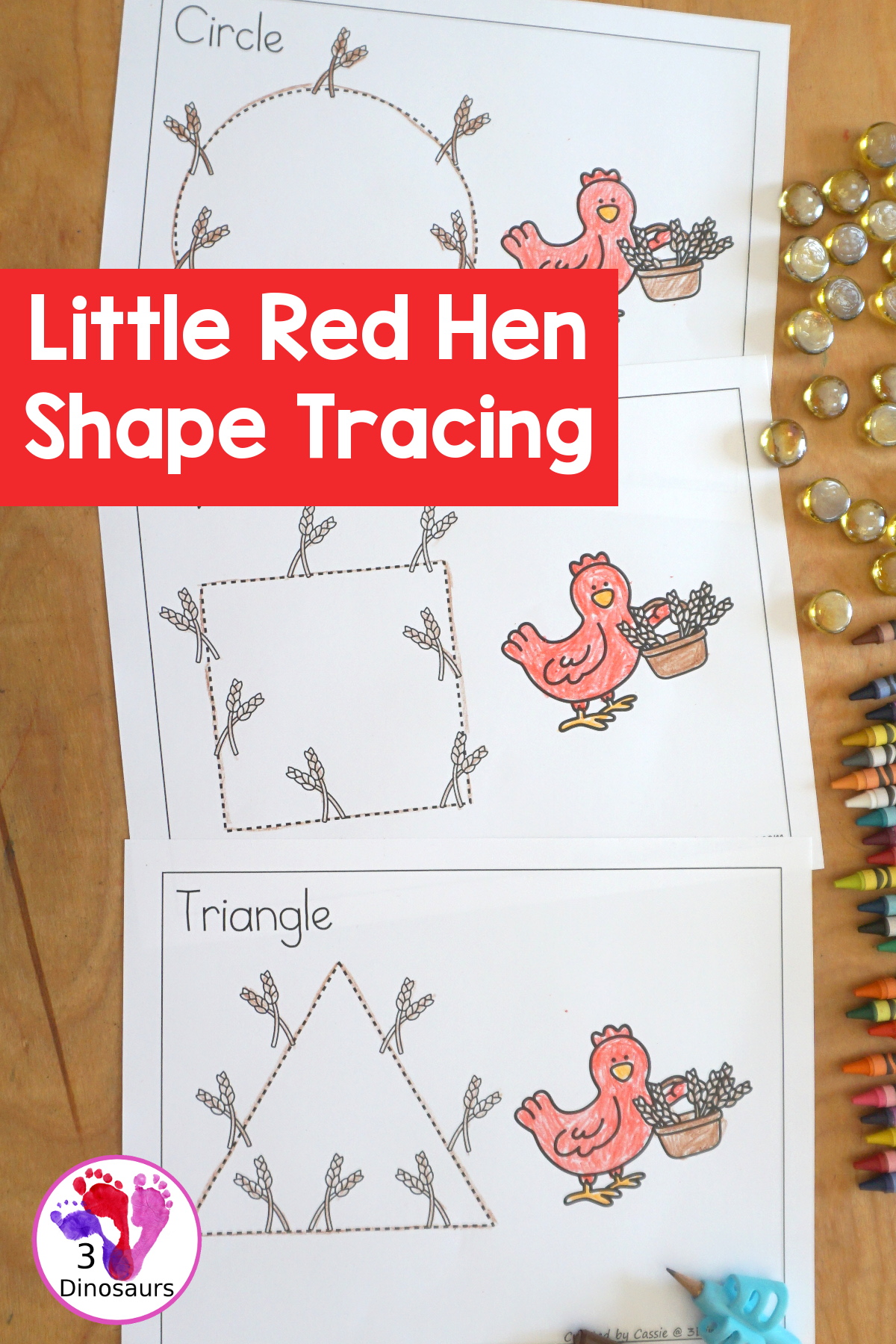 Little Red Hen – 3 Dinosaurs