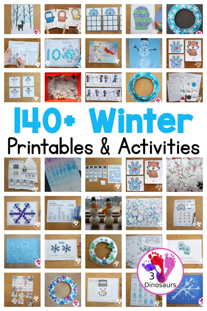 140+ Snow & Winter Activities & Printables For Kids – 3 Dinosaurs