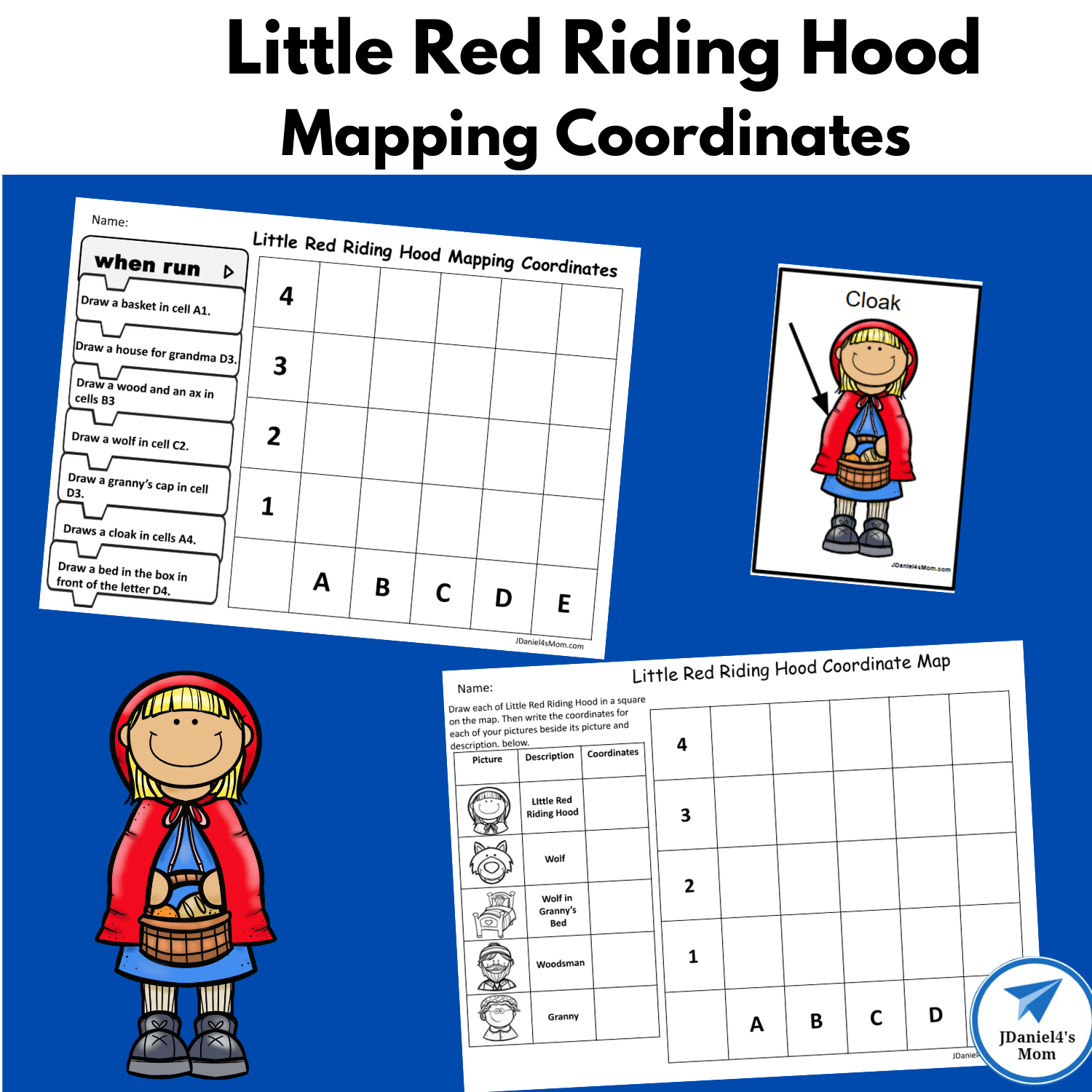 5 Days of Free Little Red Riding Hood Printables – 3 Dinosaurs