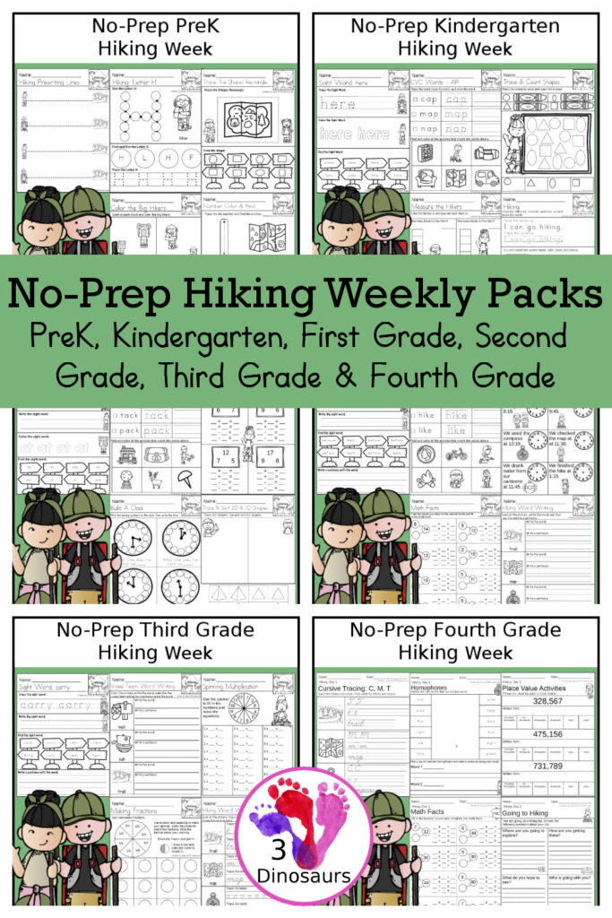 printable pack – 3 Dinosaurs